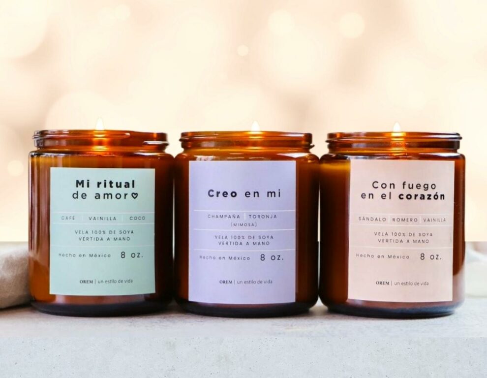 Kit de velas | 3 velas aromáticas | OREM