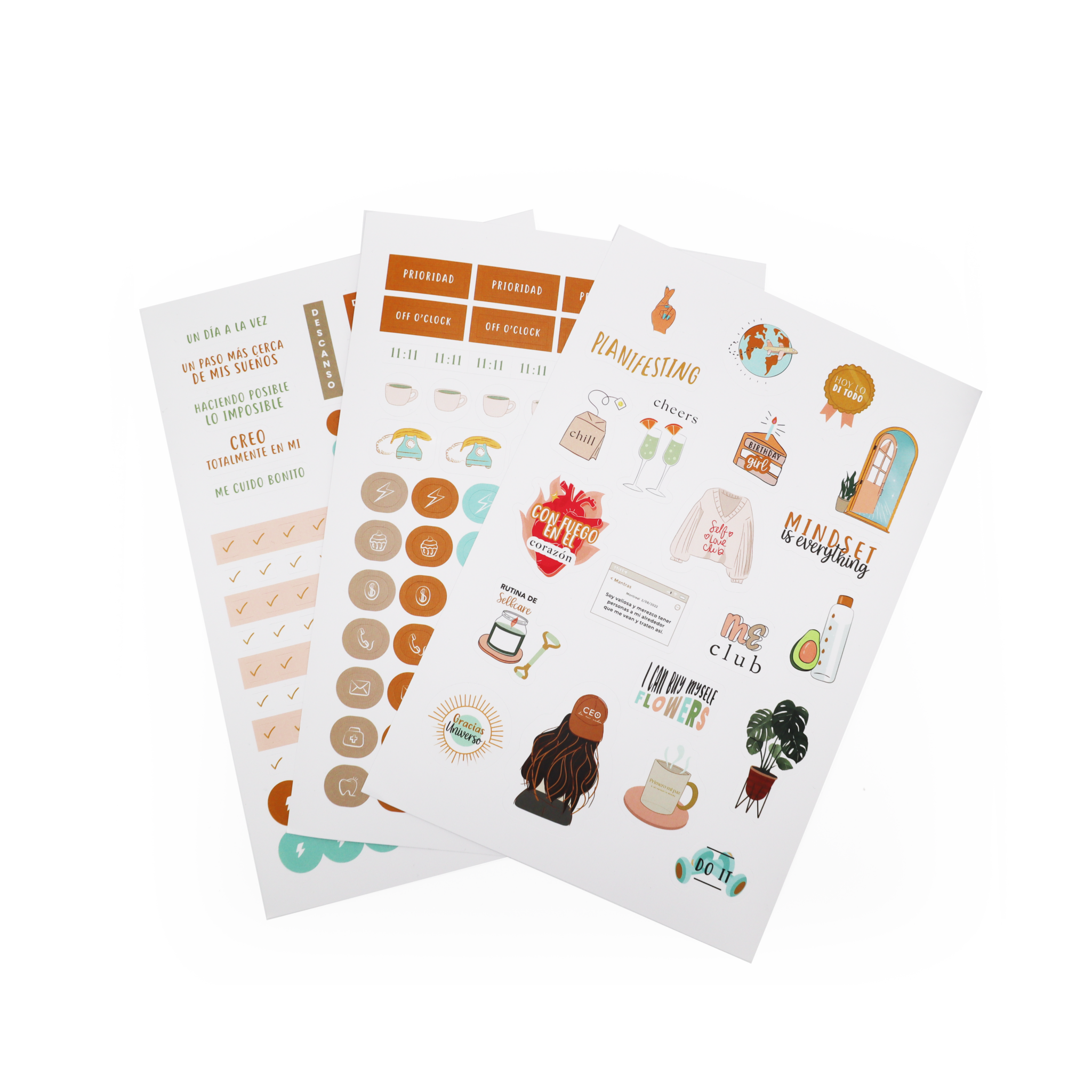 3 Planillas de Stickers | Tu mejor versión | OREM